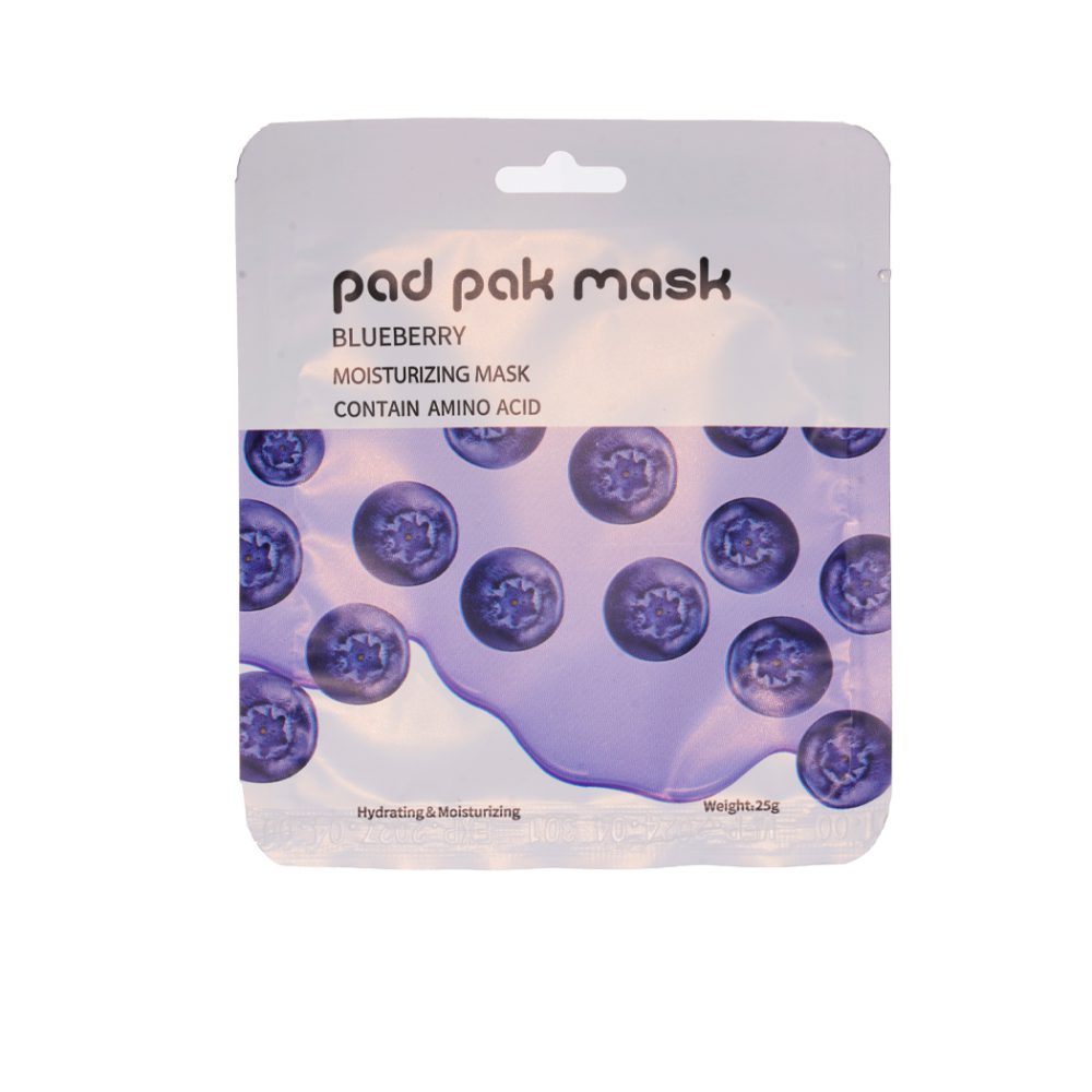 ماسک صورت حوله ای (ورقه ای) pad pak mask بلوبری - فروشگاه لوازم ...
