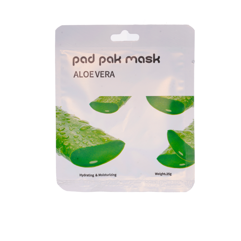 ماسک صورت حوله ای (ورقه ای) pad pak mask آلوئه ورا - فروشگاه لوازم ...